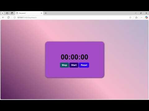 Stop Watch using HTML CSS JavaScript - YouTube