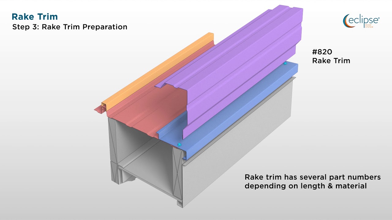 Eclipse Roof System Installation - Rake - YouTube