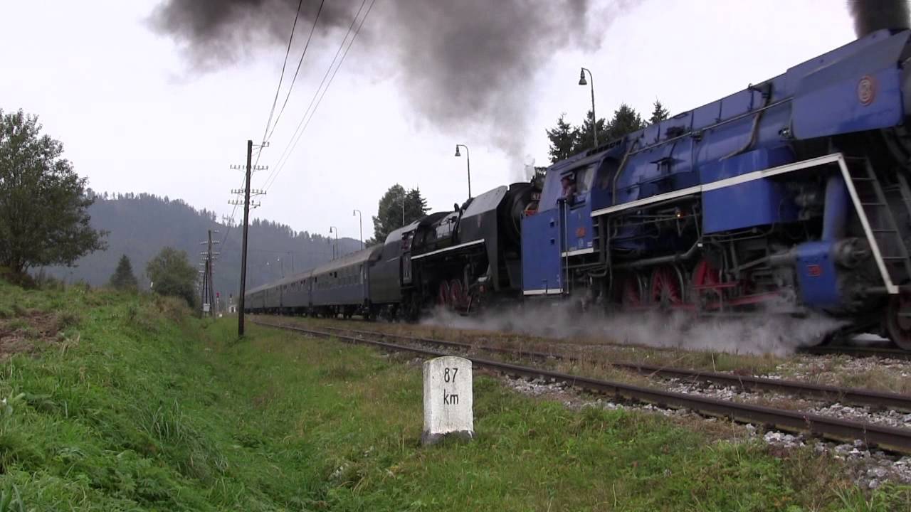 477 013 und 475 196 Brezno- Telgart- Kosice IGE Sonderzug 09 2014 - YouTube
