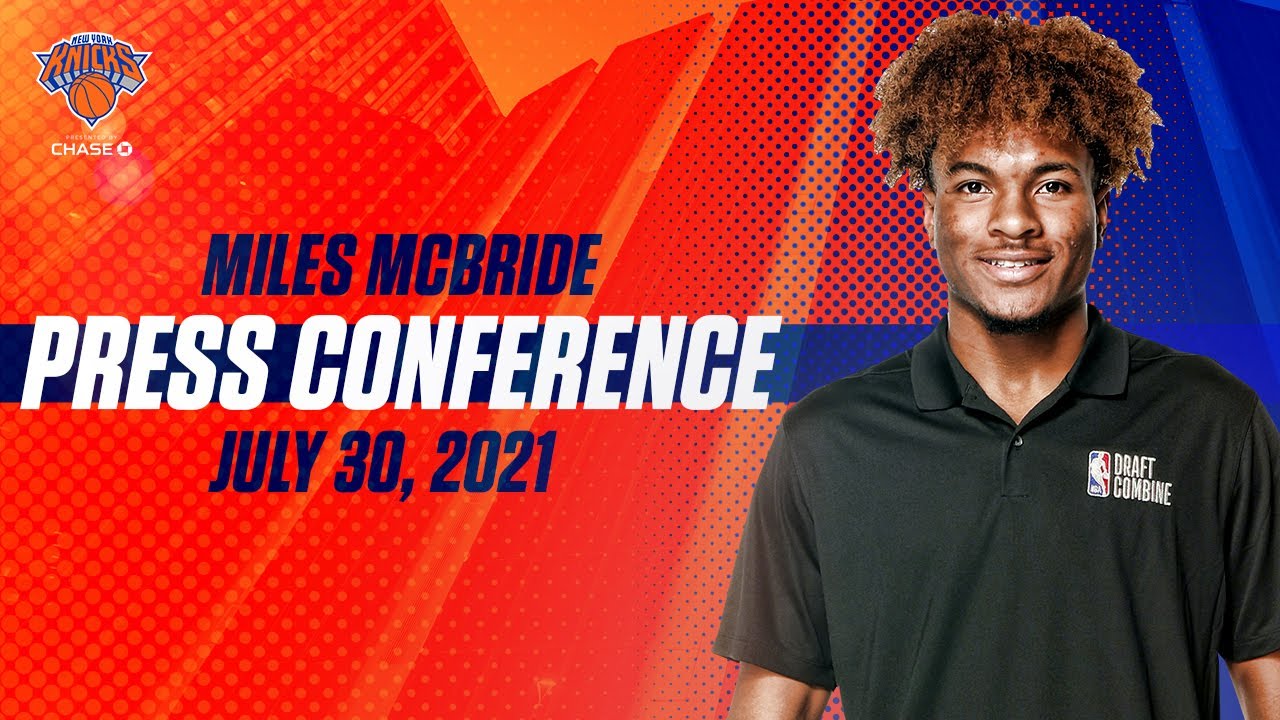 Miles "Deuce" McBride Introductory Press Conference (7/30) | NBA Draft ...