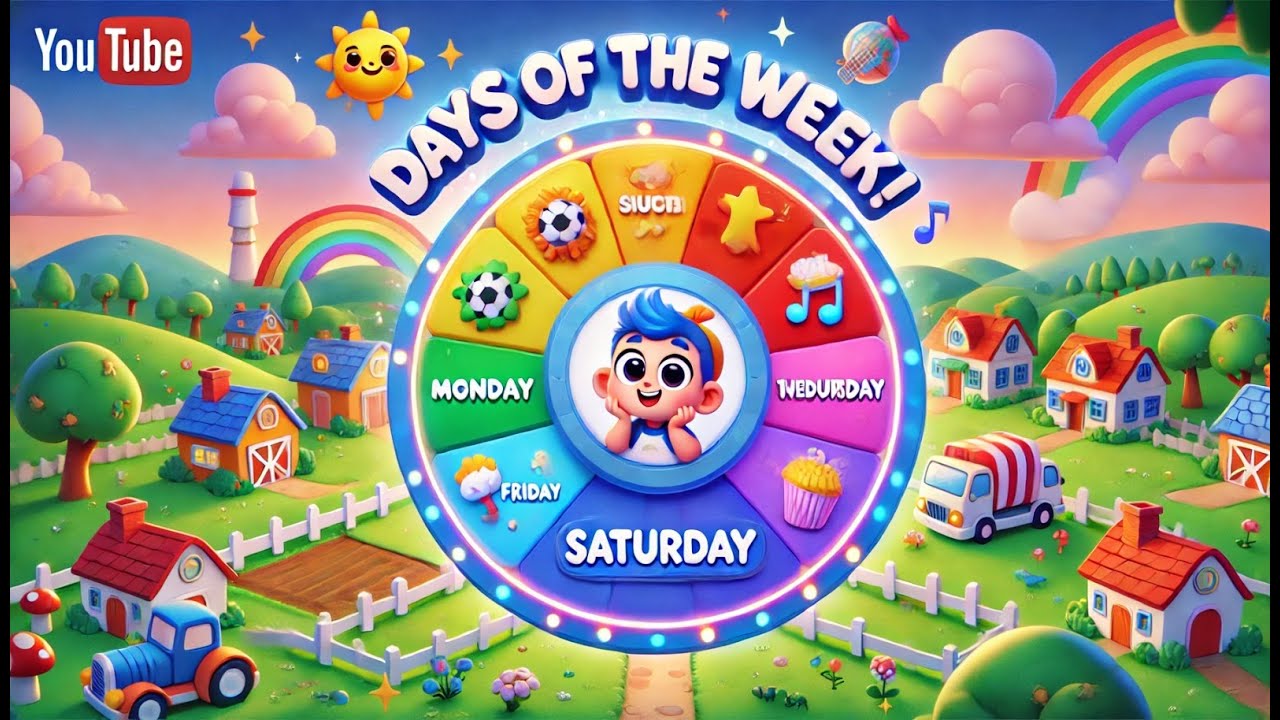 Days of the Week Song | 7 Days of the Week Song for Kids | Preschool ...