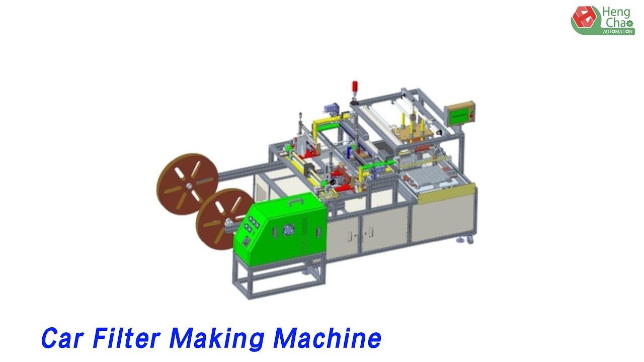 Continuous Car Filter Making Machine W400mm 12KW High Speed - YouTube
