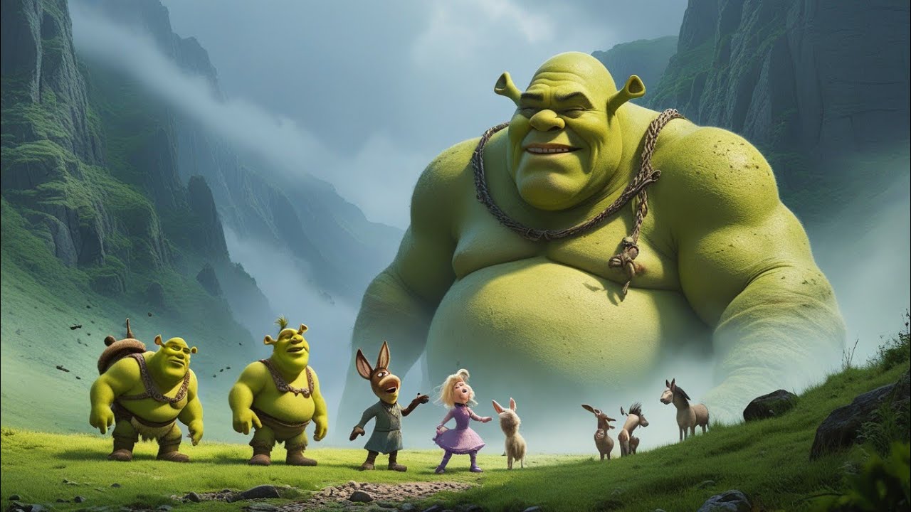 Shrek and the Sleeping Giant Ogre – They Try to Wake Him in Vain - YouTube