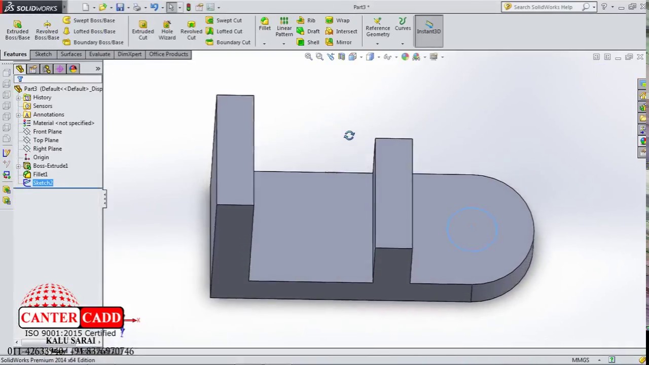 Part modeling in solidworks Ex-14 - YouTube