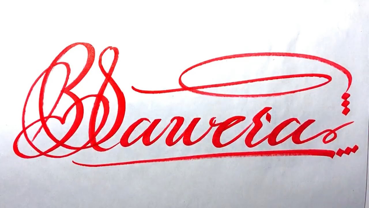 Sawera Name Signature Calligraphy Status | How to Cursive write with ...