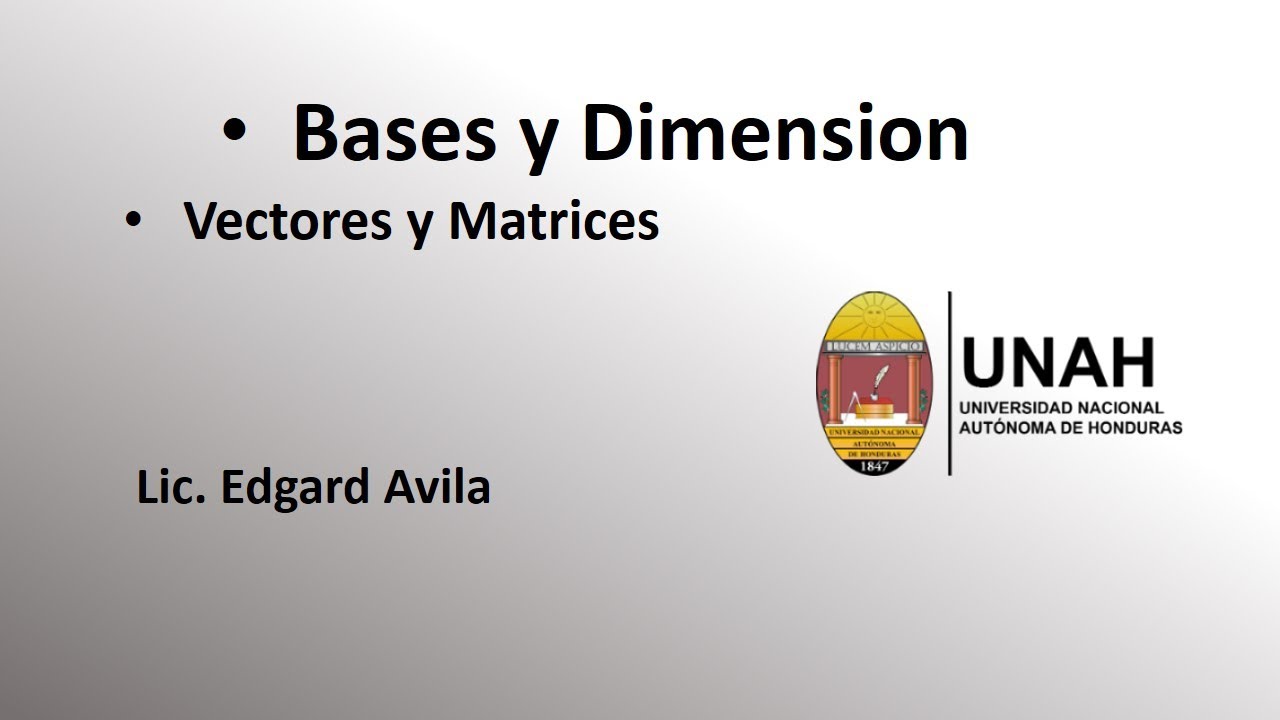 Bases y Dimensiones - YouTube