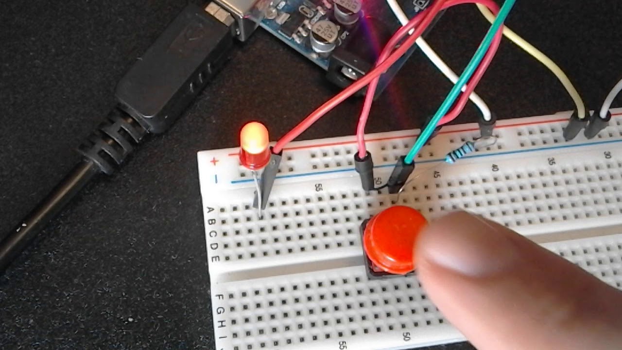 Visuino: How to use a button as an Input to Control things like LED ...