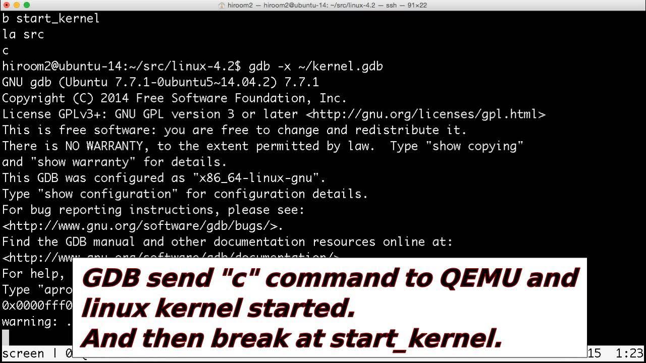Tutorial: Tracing linux kernel on QEMU with GDB-stub - YouTube