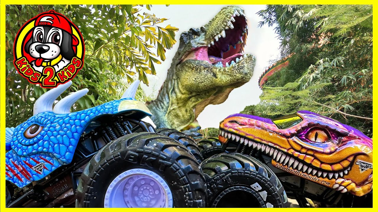 DINOSAUR MONSTER TRUCK ADVENTURES 🦕 MEGA COMPILATION! - YouTube