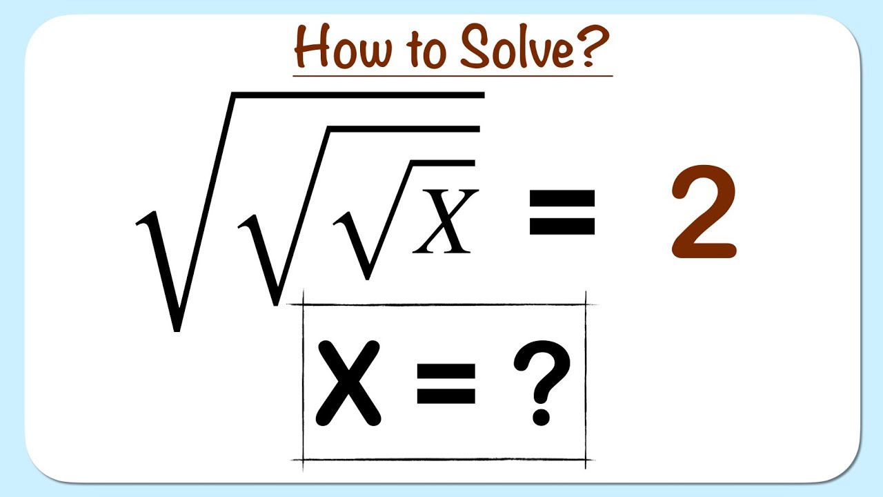 Simplifying Square Roots|Find the value of X|Math Square Root Simplification|SquareRoot Problem ...