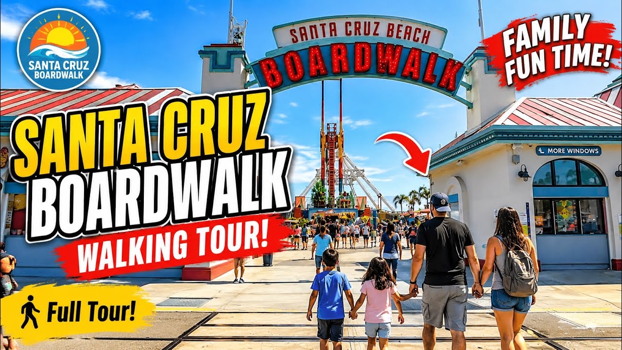 Santa Cruz Boardwalk Walking Tour I Fun For Kids Rides And 2 Minute ...