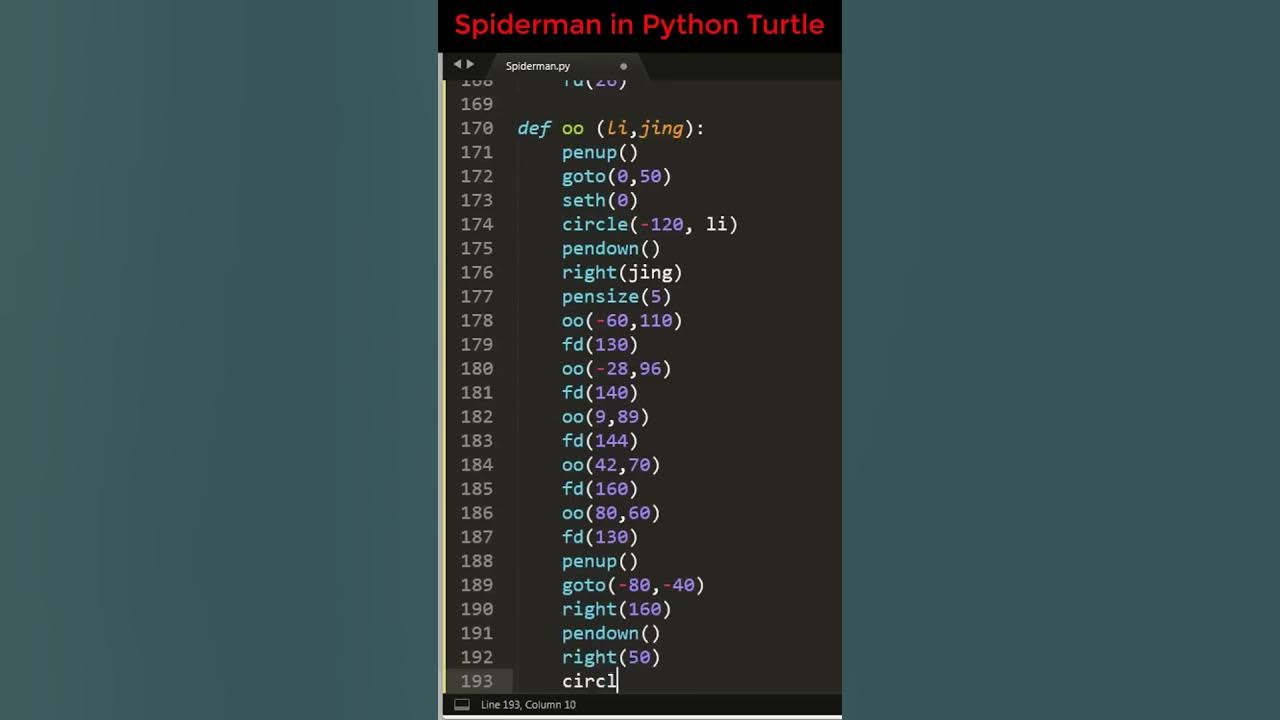 How Can You Draw Spiderman With Python Really 😯 Shorts Youtube