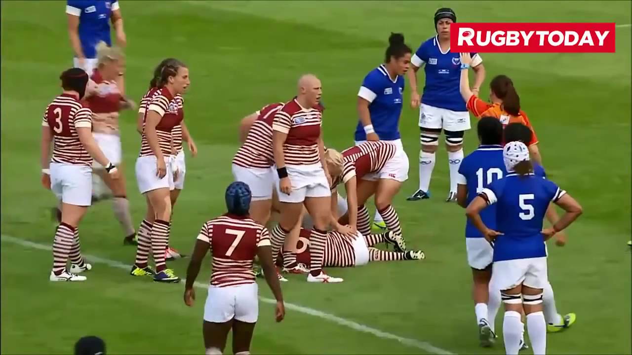 WOMENS RUGBY BIGGEST HIT - YouTube