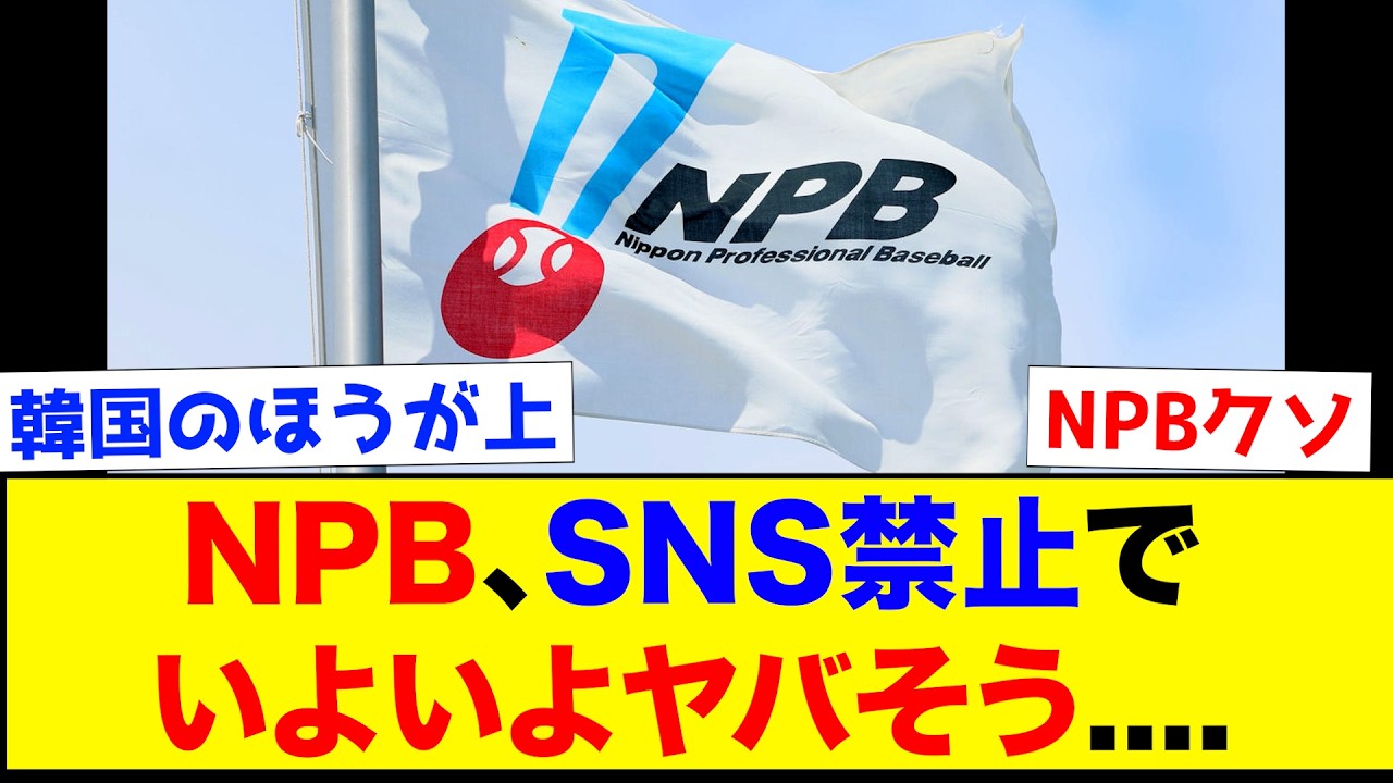 NPBがSNS禁止でいよいよヤバそう...【なんJ反応集】 - YouTube