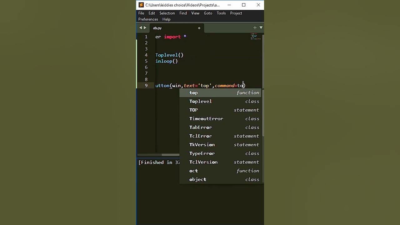 Top Level Windows In Python Tkinter Shorts Allthingstechy Python Youtube
