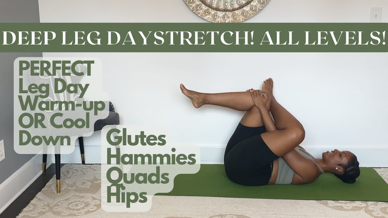 20-min Leg Day Stretch | Tight glutes, quads, & hamstrings | Perfect ...