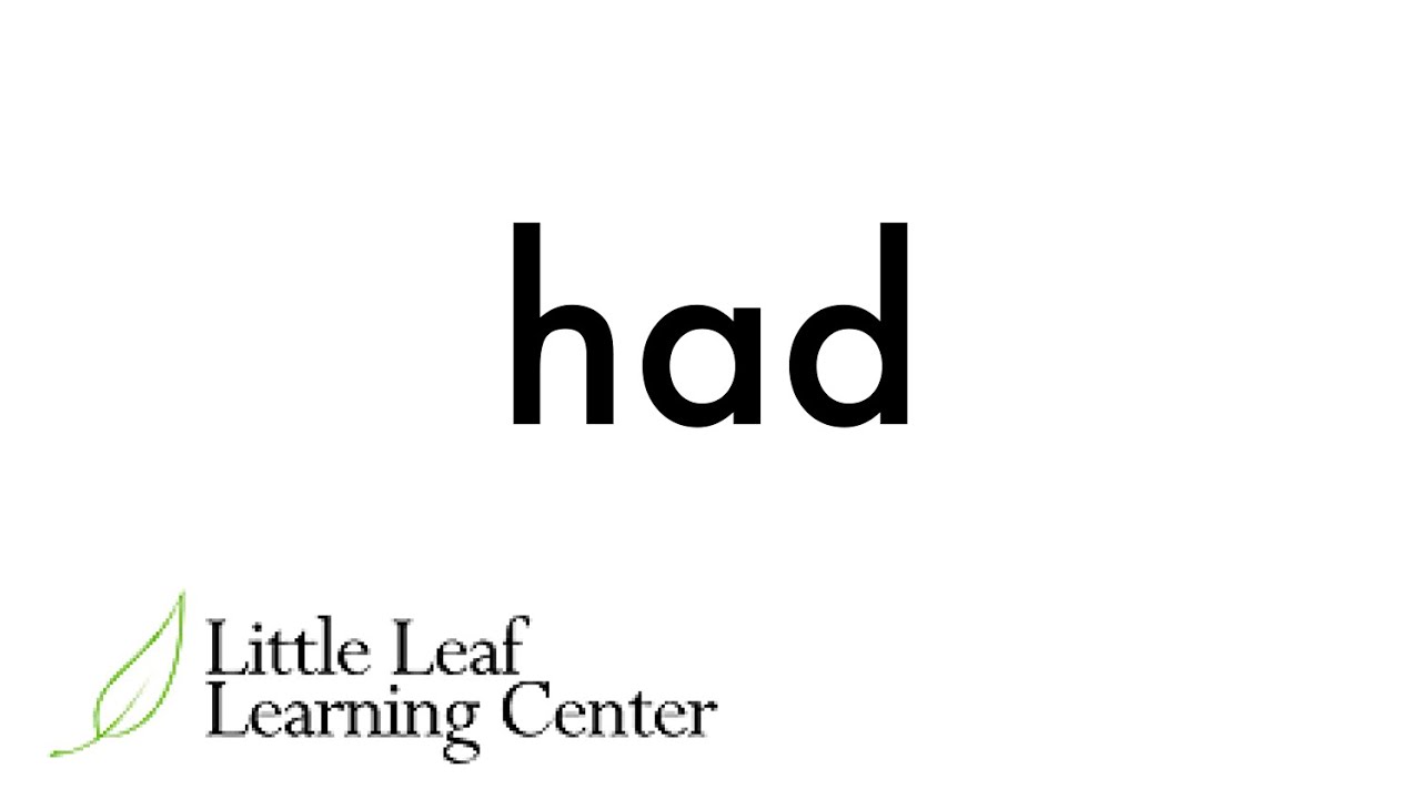 "had" sight words made easy - YouTube