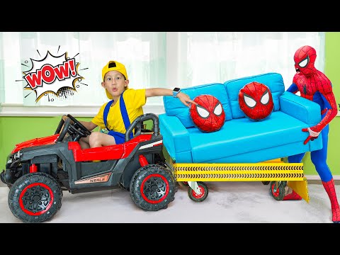 BooTiKaTi Develop Imagination by Opening His Own Office and Becoming Little Driver to Help Spiderman