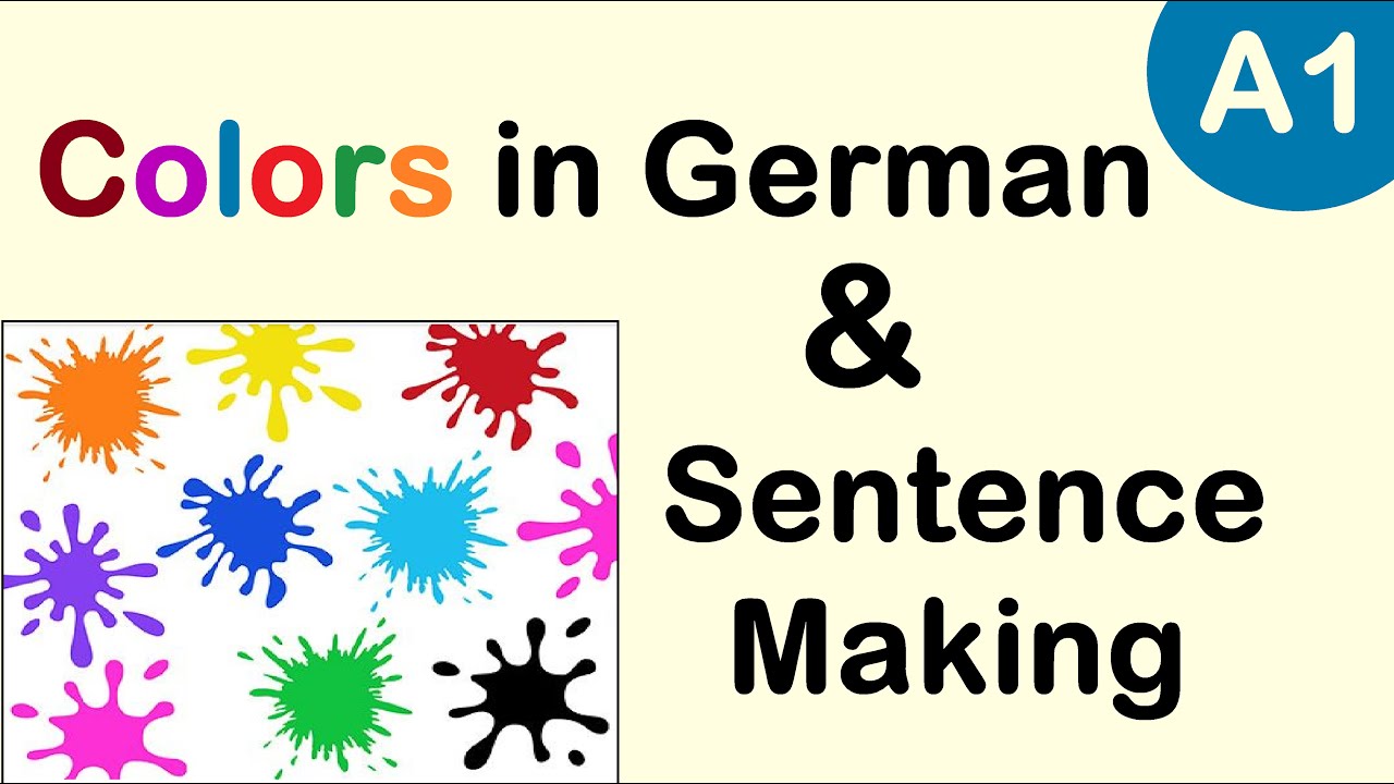 Colors in German | Sentence Making | DLG Learner | Level A1 - YouTube