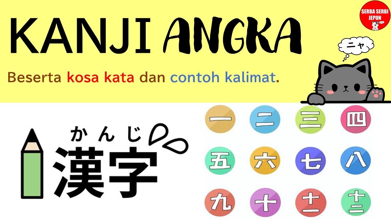 KANJI DASAR N5 ( PART 1) | Kanji Angka | Cara mudah belajar dan ...
