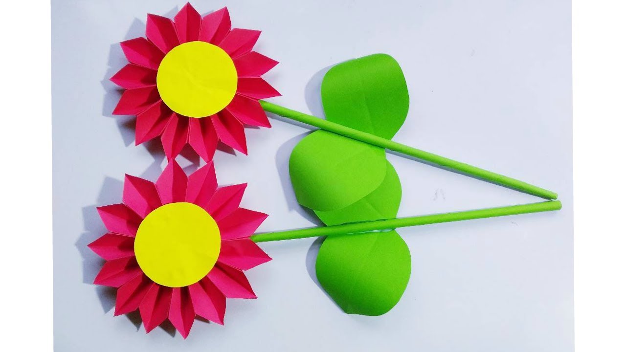 Easy and beautiful paper flowers / How to make beautiful paper flowers ...
