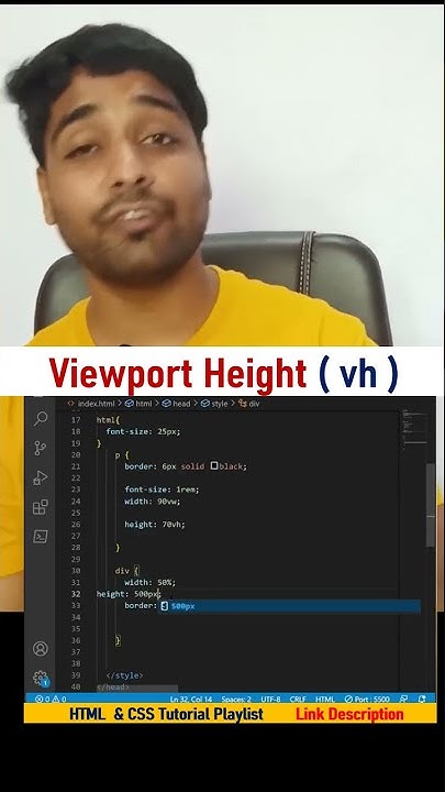 CSS Viewport Height | vh - YouTube