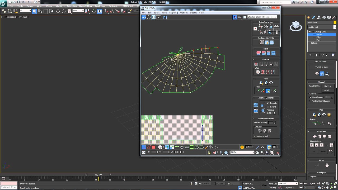 3ds Max Modeling Uvw Map Align Vertical Horizontal Linear Youtube