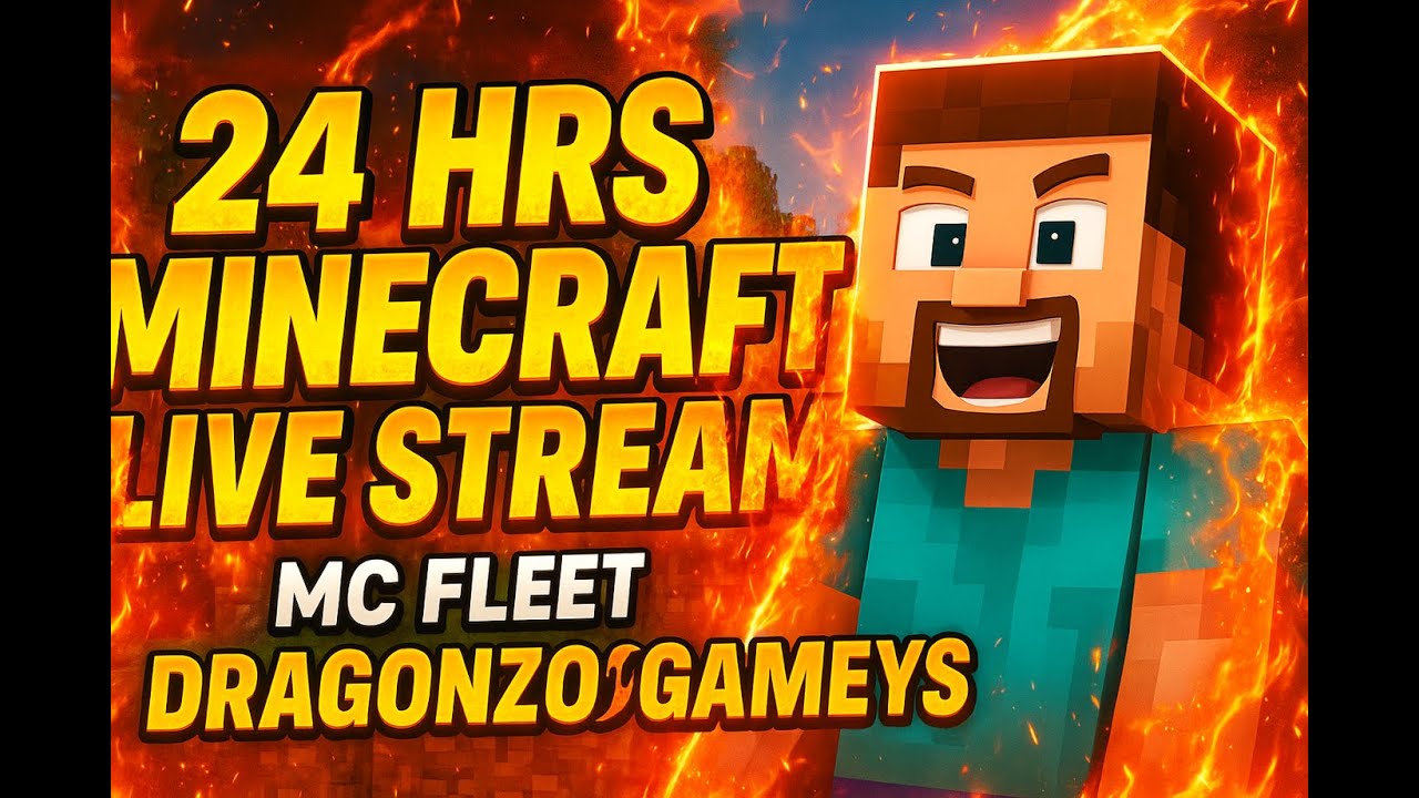 24 HRS MINECRAFT LIVE STREAM IN MC FLEET SERVER #mcfleet - YouTube