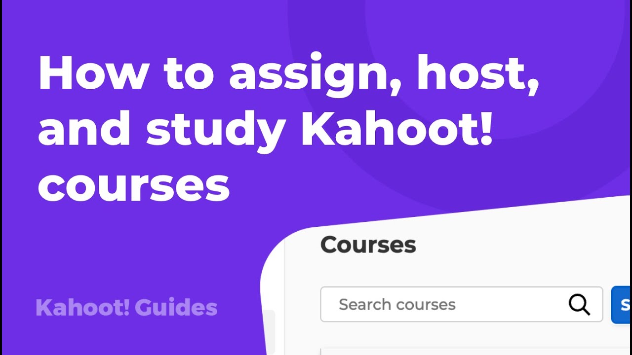 How to assign, host, and study Kahoot! courses - YouTube