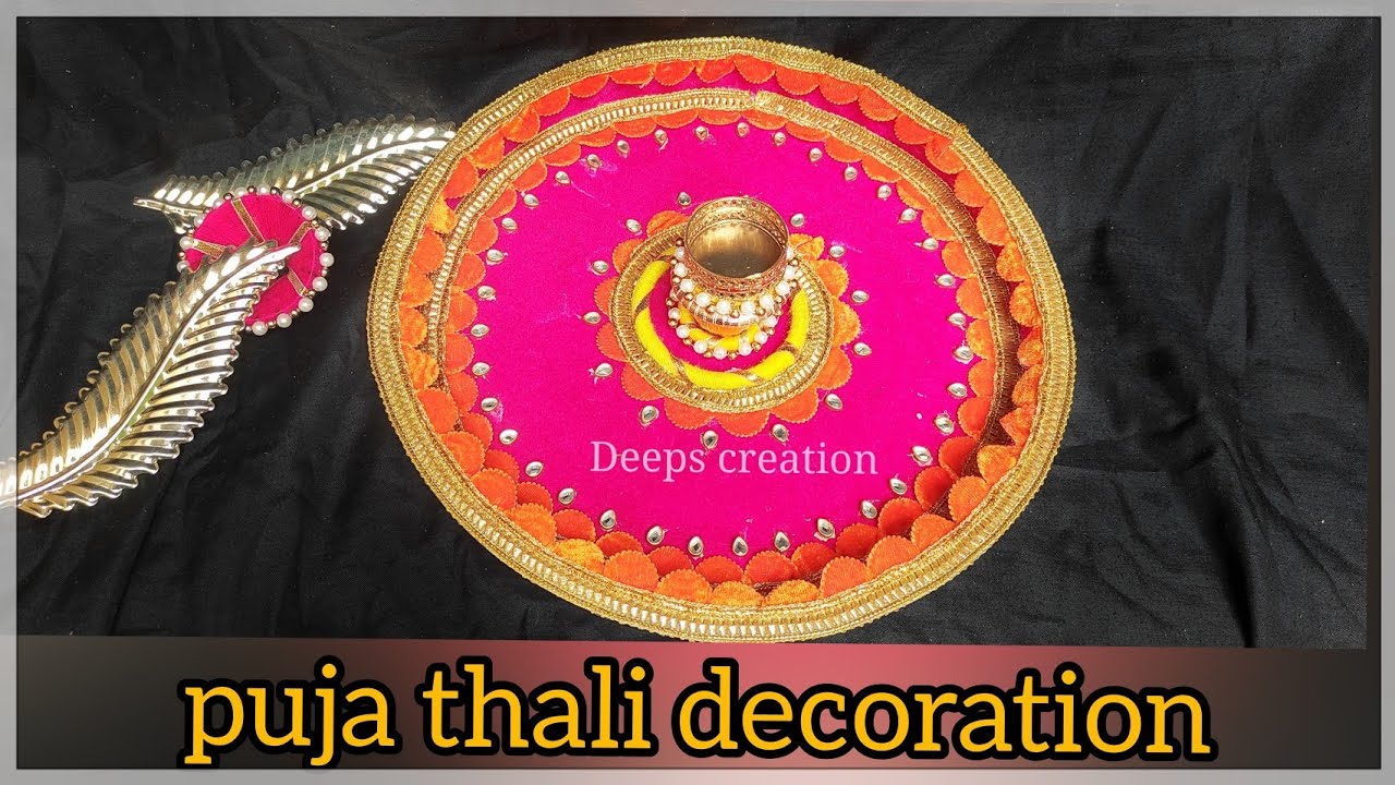 puja dish decoration,Arti thali,easy puja thali,How to make puja dish ...