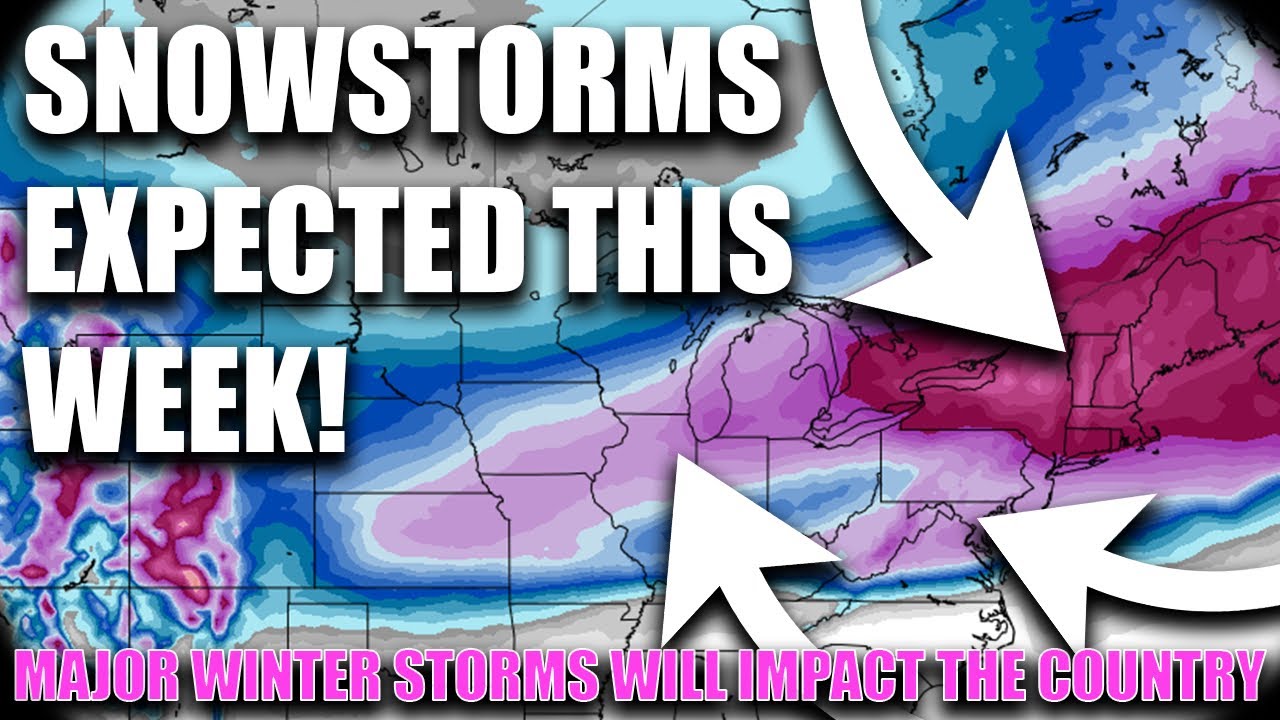 Major Winter Storms Expected This Week! Heavy Snow & Ice Storm ...