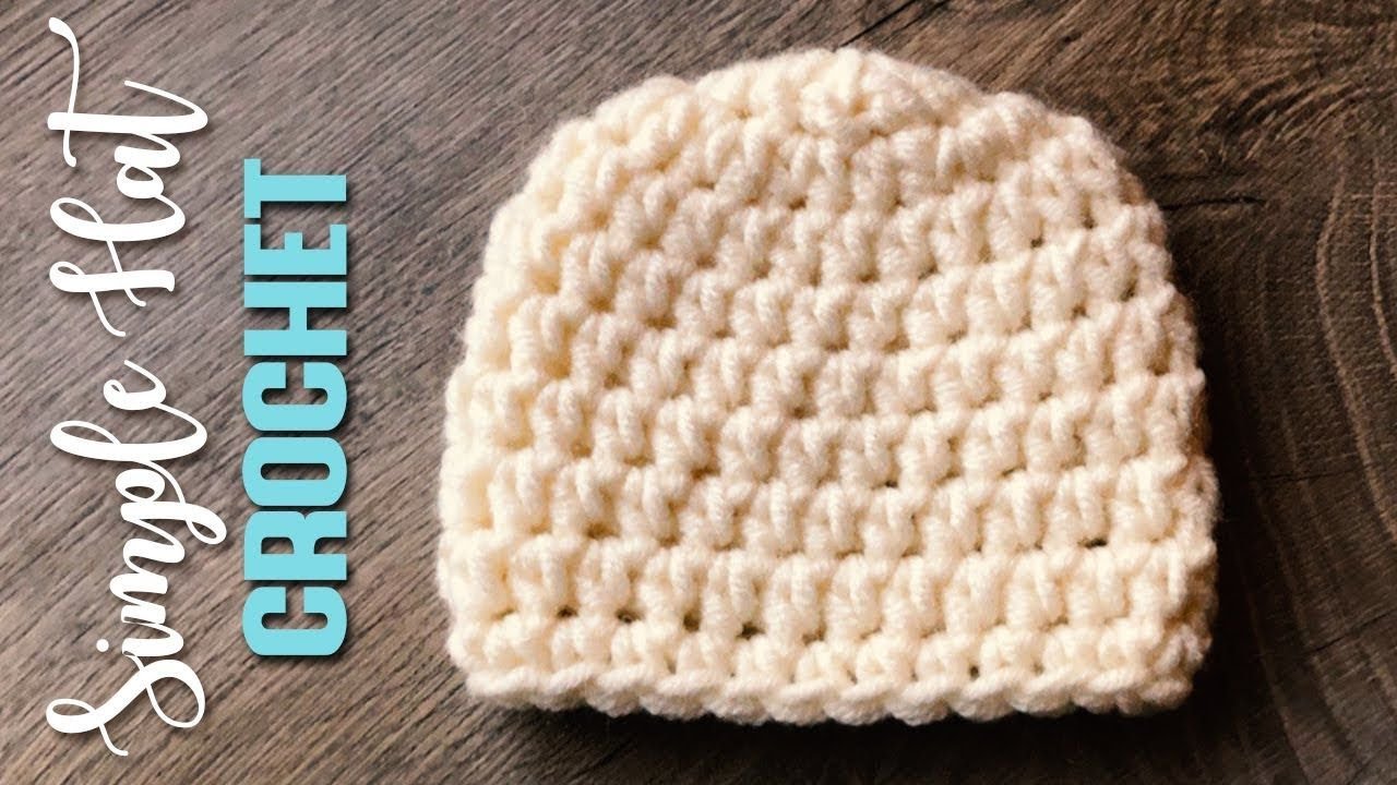 How to Crochet a Simple Newborn Hat – Fast & Easy Tutorial - YouTube