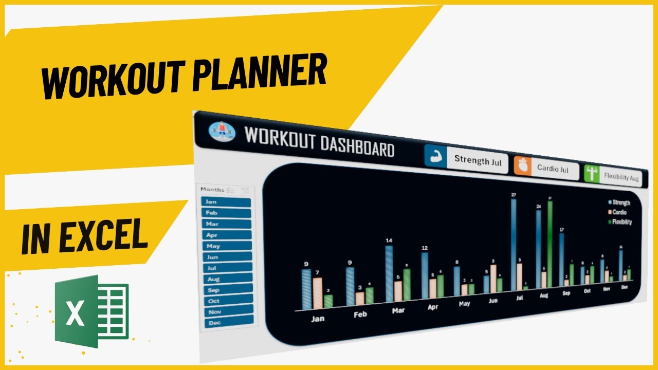 Excel Workout Tracker | How to Create a Fitness Dashboard in Excel 🏋️‍♂ ...