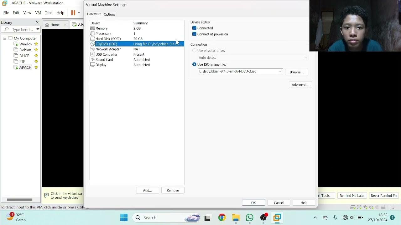 Tutorial Konfigurasi Web Server (APACHE 2) di VMware - YouTube