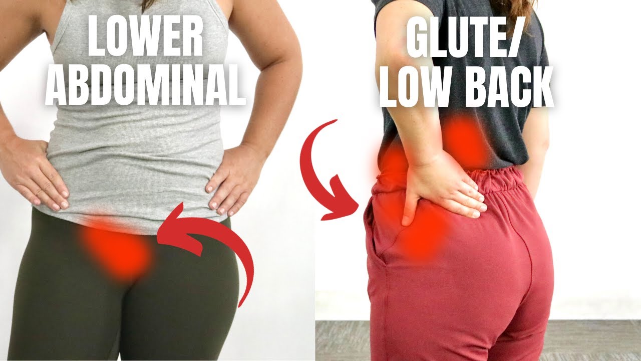 Lower Abdominal And Upper Glute Strain Stretch For Pain Relief - YouTube
