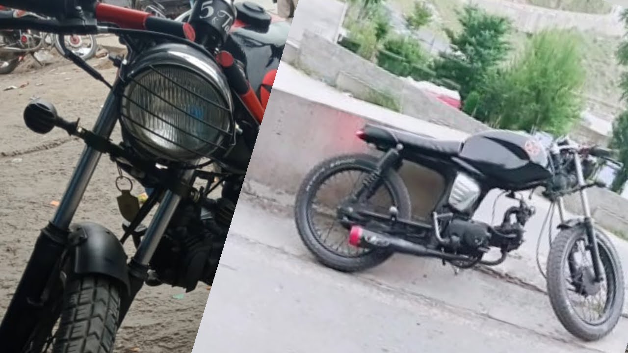 Café Racer || Modified 70cc Bike - YouTube