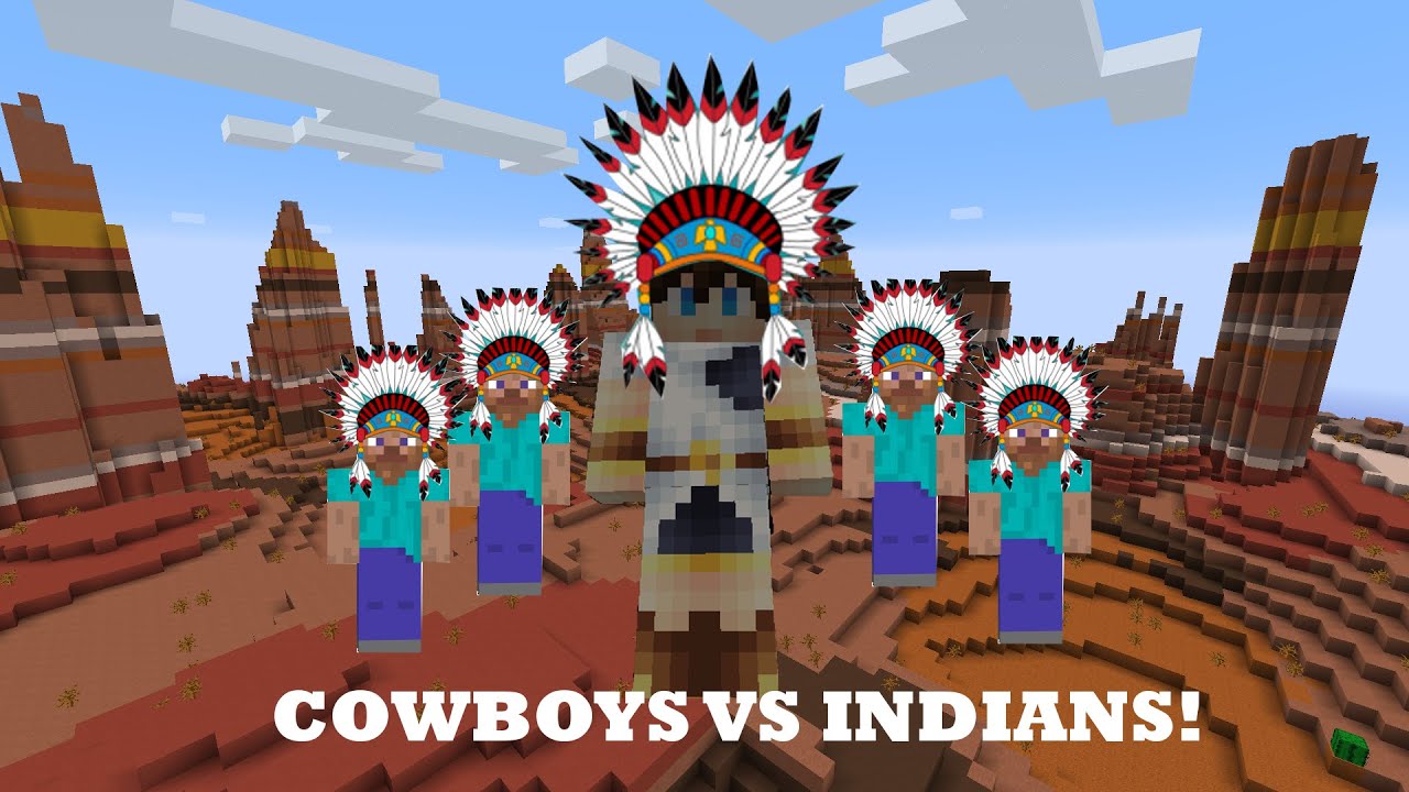 Minecraft | Cowboys VS Indians | - BACK IN THE SALOON - YouTube