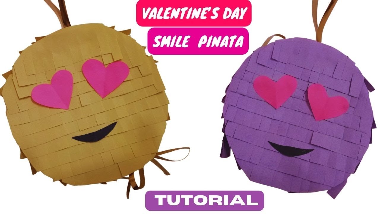 How to make a Valentine’s Day Smile Piñata! Craft Tutorial - YouTube