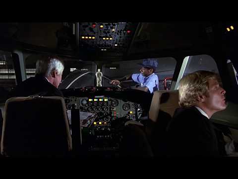 Airplane! (1980) Cleaning the windshield & checking the oil...