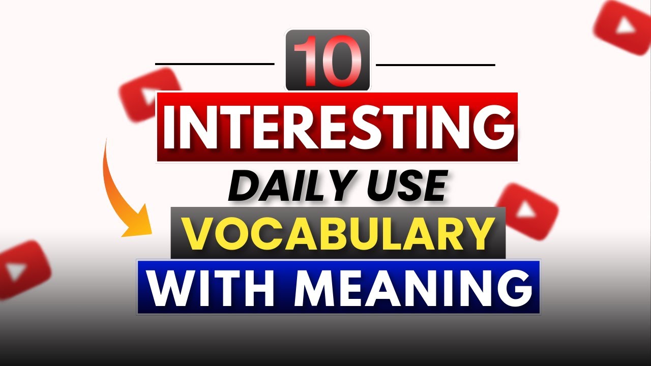 10 Daily Use Smart English Words with Meaning - YouTube