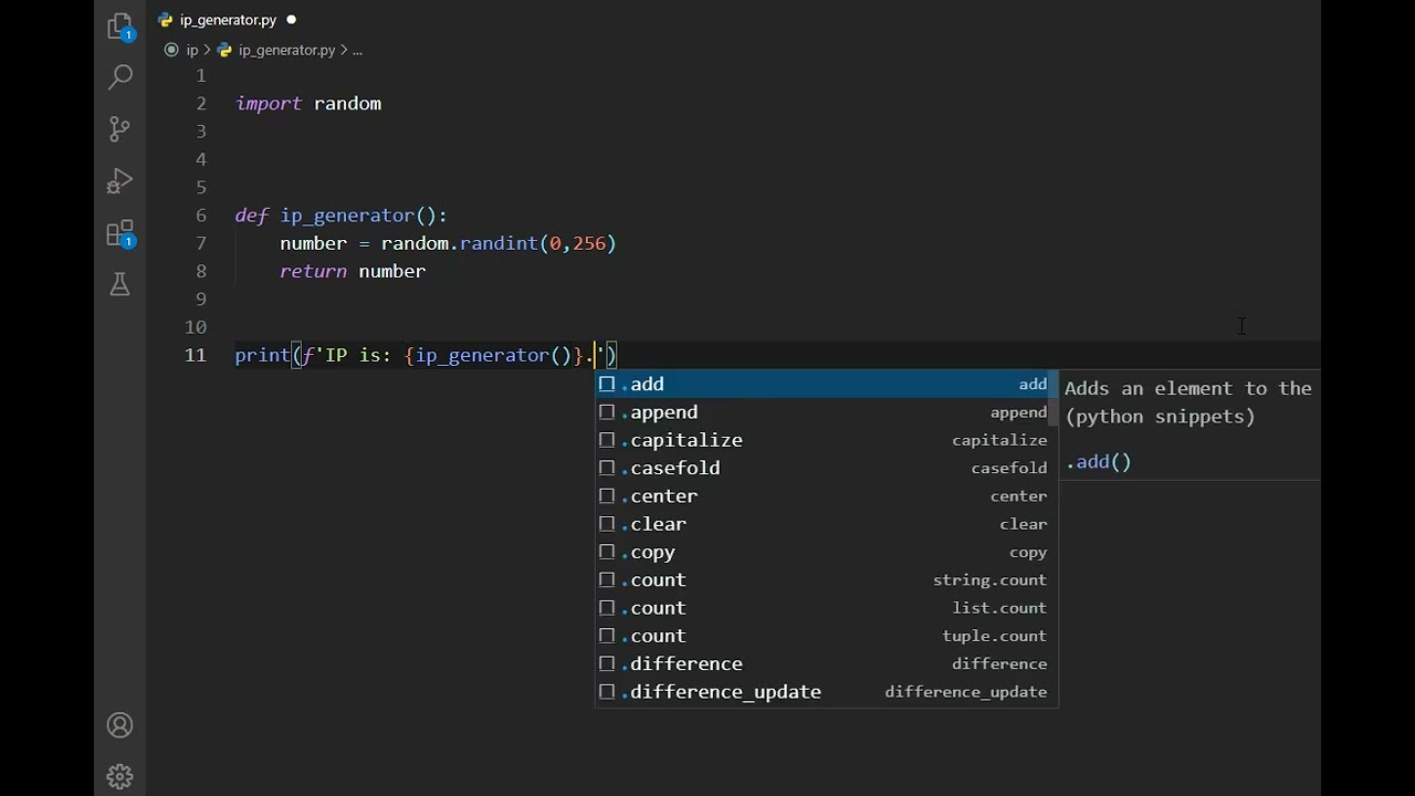 How Make Ip Generator With 5 Lines Code Using Python With Laziest And Fastest Way Youtube 0373