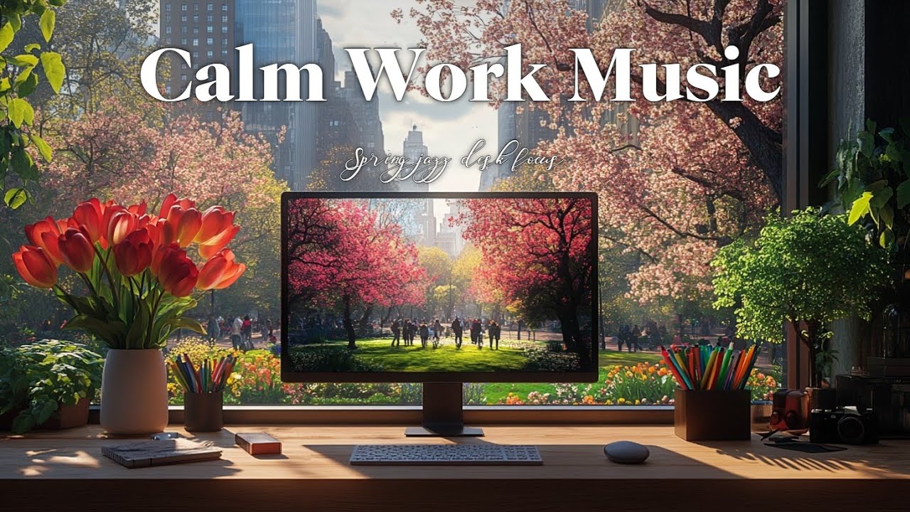 Relaxing Spring Jazz 🎧 Perfect Work Music for Calm Focus and Stress ...