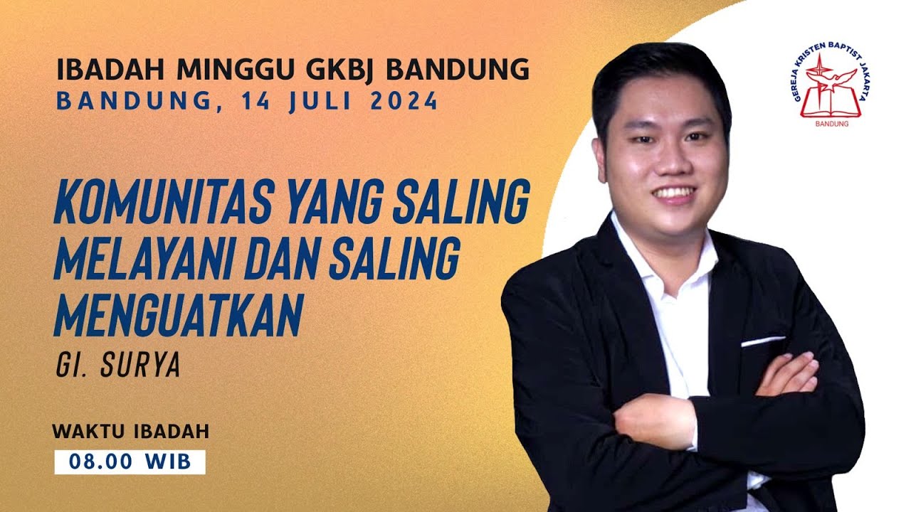 Kebaktian GKBJ Bandung - 14 Juli 2024 - YouTube