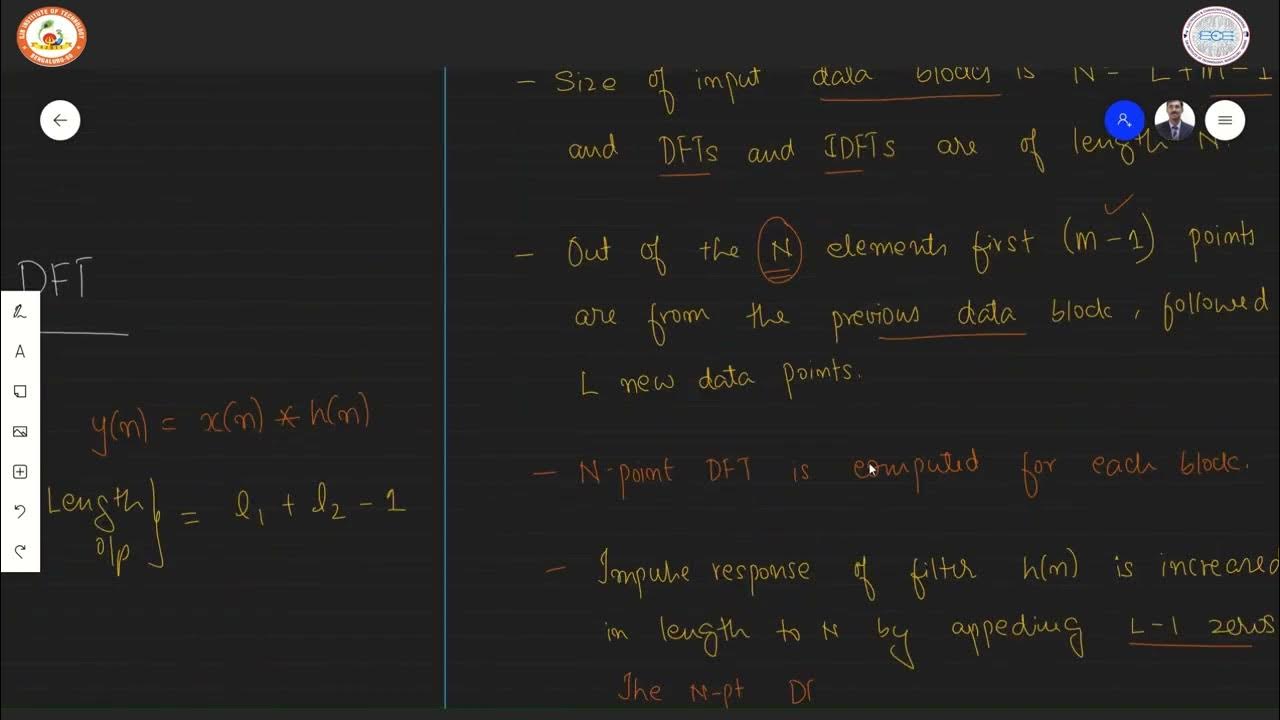 DSP Module 2 Linear Filtering Based on the DFT Overlap Save Method - YouTube