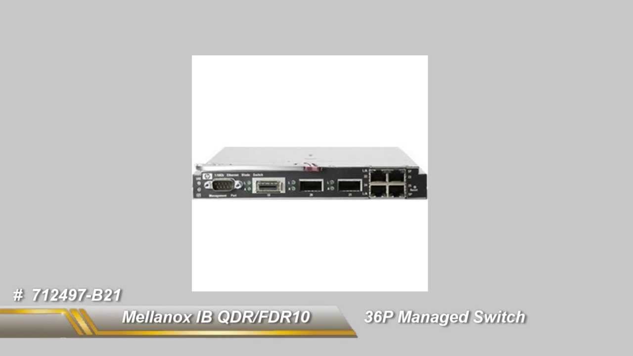 712497-B21 Mellanox IB QDR/FDR10 36P Managed Switch - YouTube