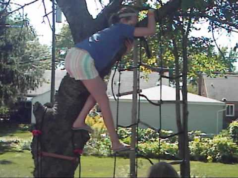 Girl falling out of a tree - YouTube