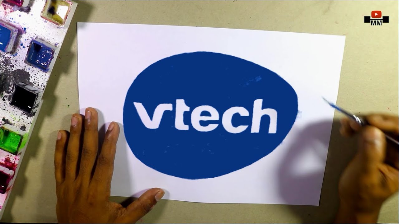 How to draw the Vtech logo - YouTube