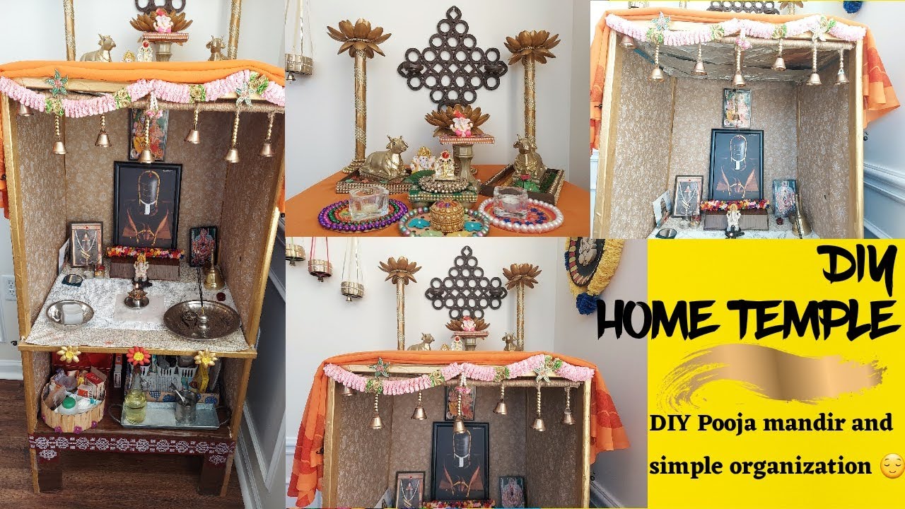 How I made my own Pooja mandir/Home temple | My pooja mandir ...