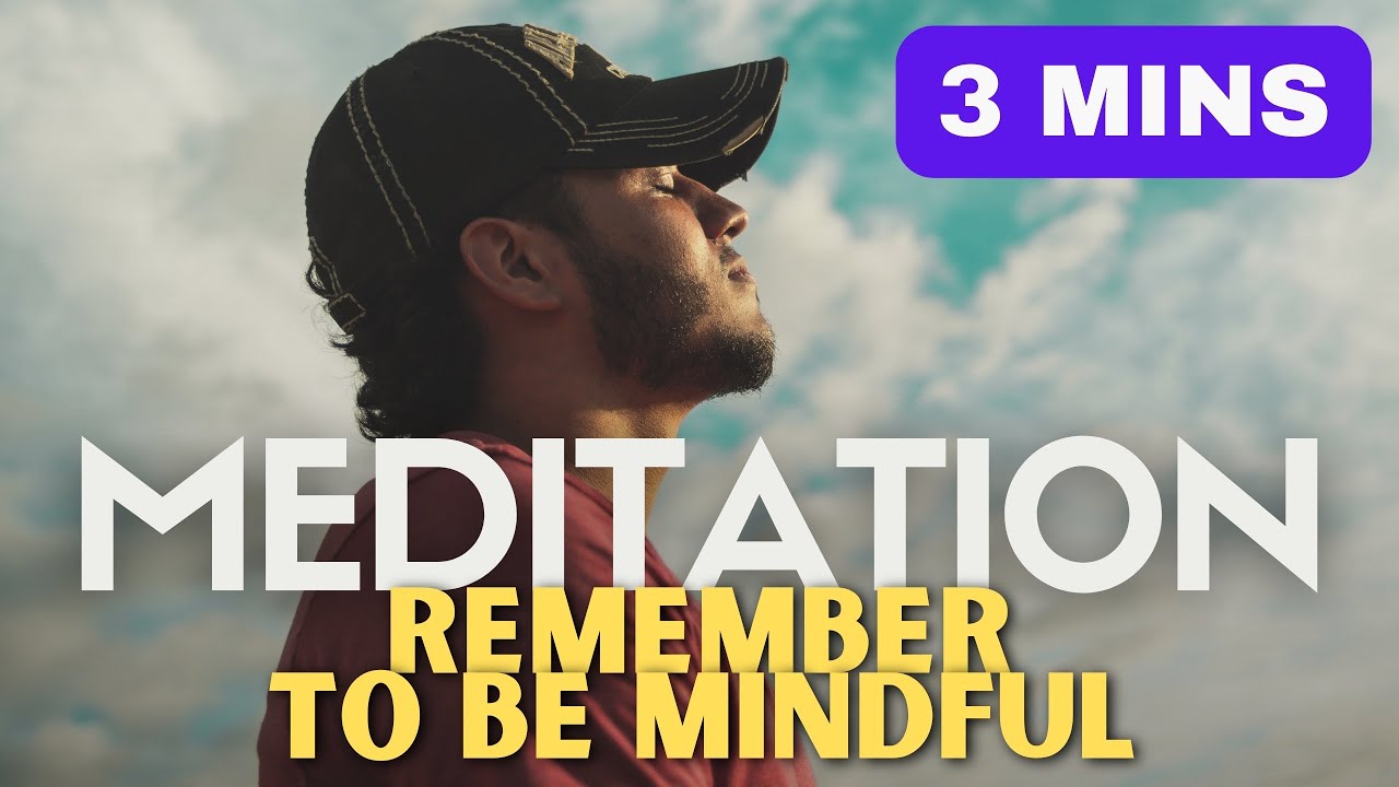 Meditation | Mindful Stop: 3 Minutes to GROUND Yourself in the Present ...