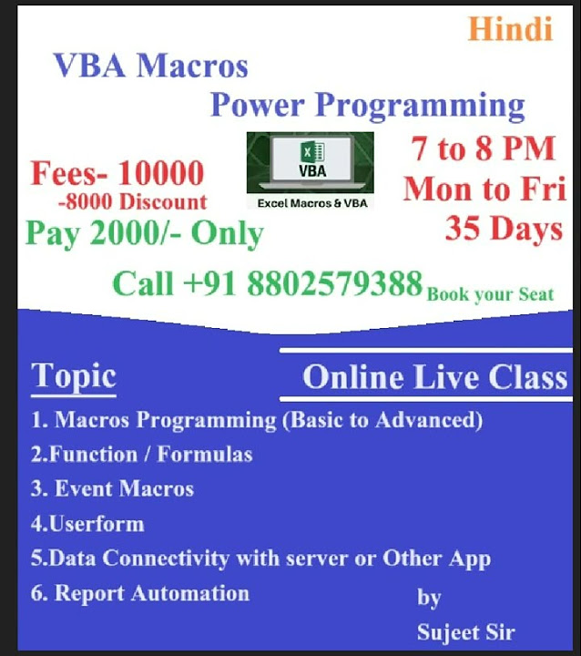 Microsoft Excel Vba Online Training Vba Mexcel Vbaprogramming Computer Excel Excelmacros